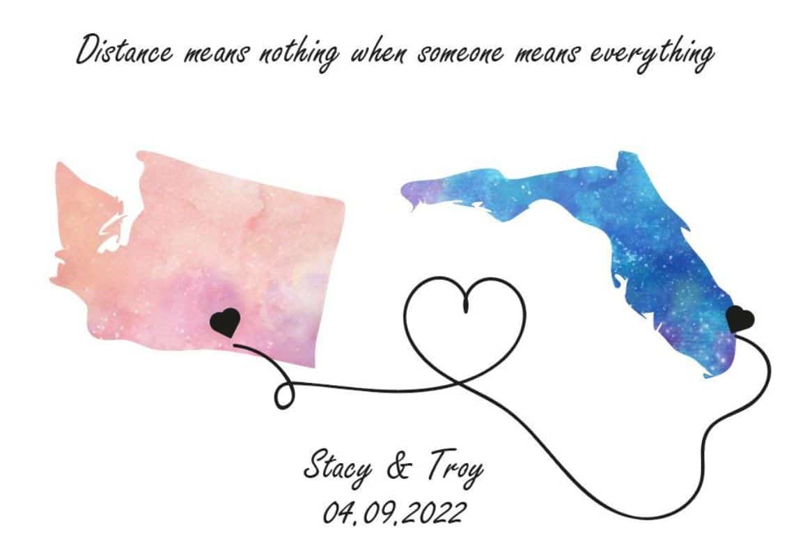 Long Distance Relationship Map : Create your own